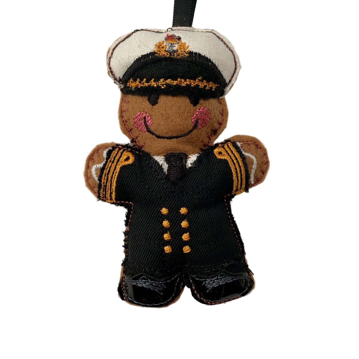 Royal Navy Commander Gingerbread Man Decoration – Trolley Dollie Designs